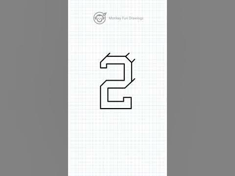 very easy how to draw 3D number 2 3D number 2 drawing easy for ...