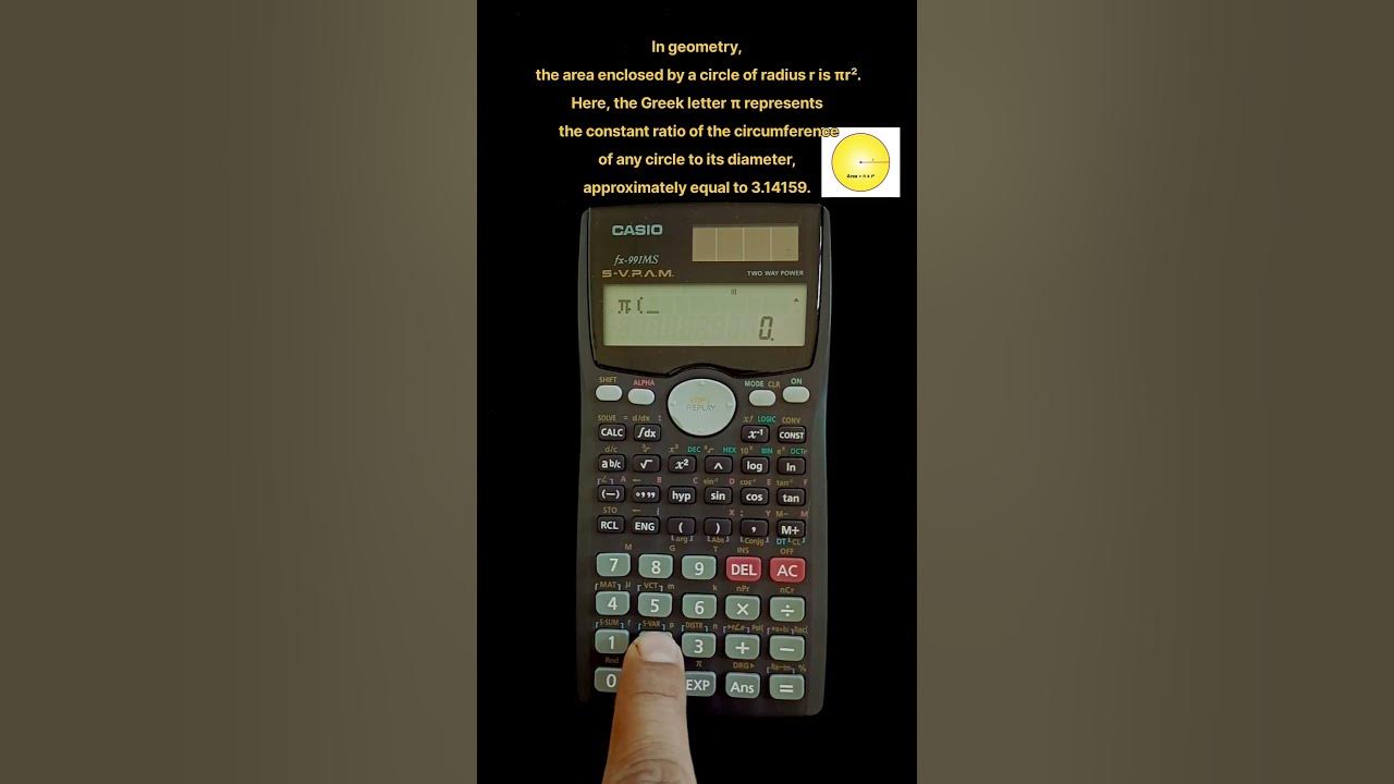 Area of circle using a scientific calculator. - YouTube