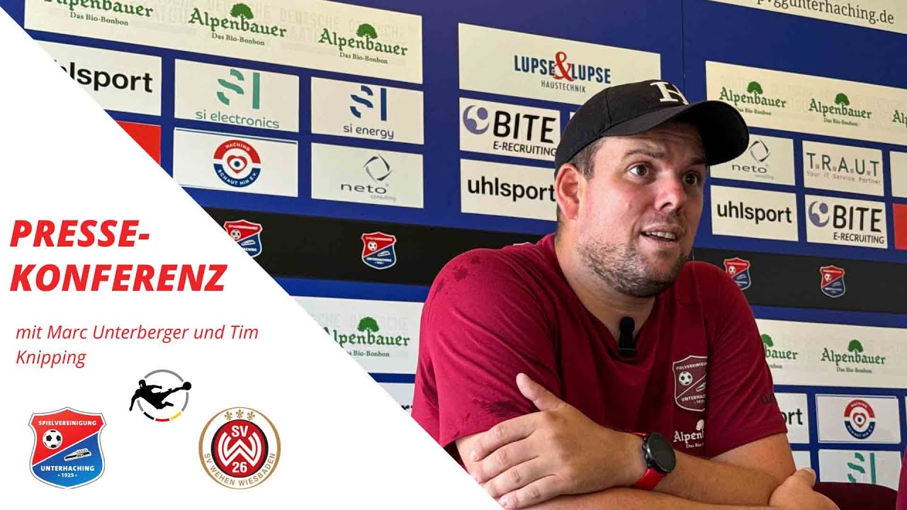 Pressekonferenz vor SV Wehen Wiesbaden | Marc Unterberger und Tim ...