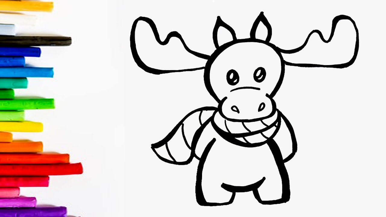 how to draw a cute chritmas reindeer /drawing of cute christmas ...