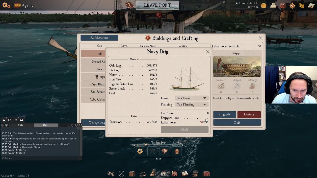 Naval Action - Testing new multi stream platform - Crafting resource ...