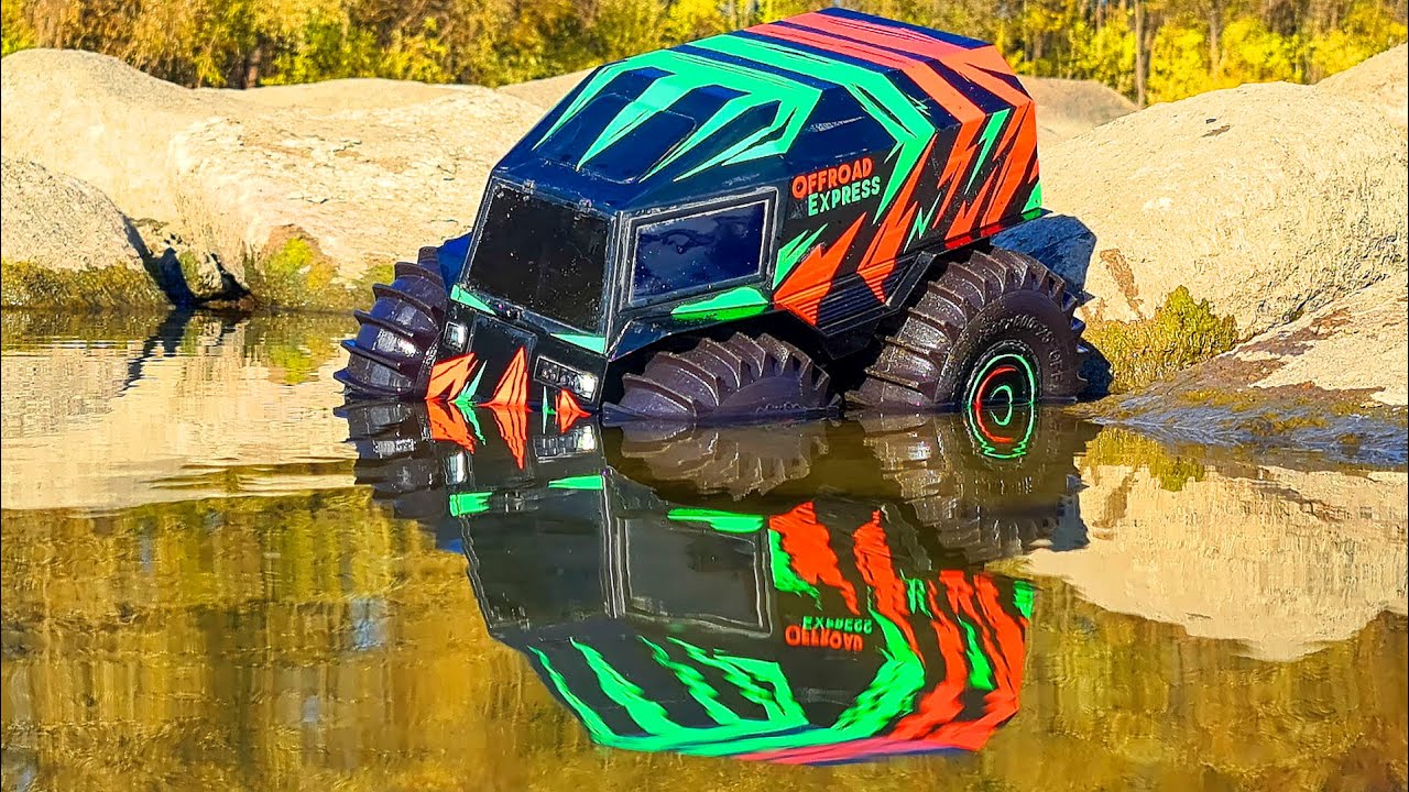 RC Sherp Сrosses the River - YouTube