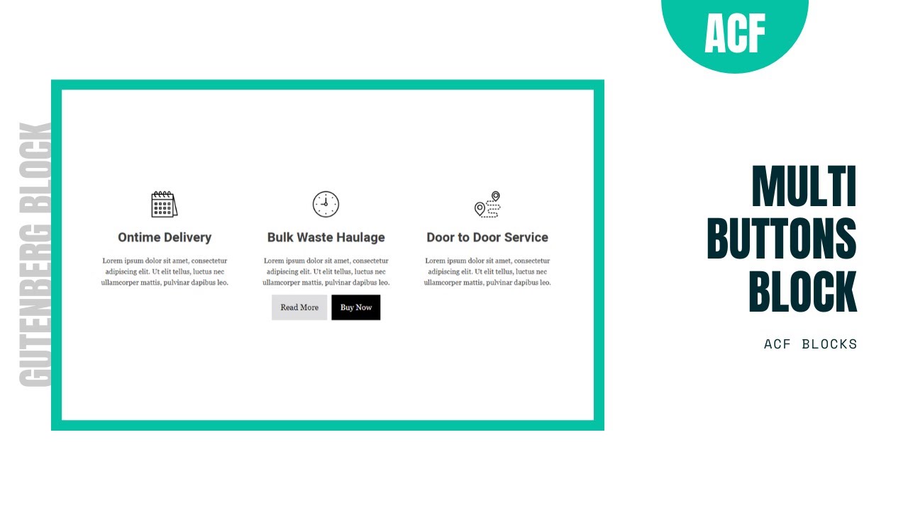 Gutenberg Multi Buttons Block | ACF Blocks - YouTube