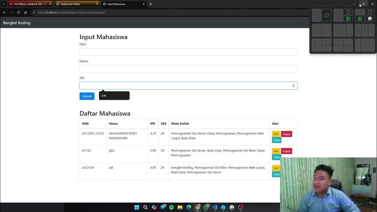 UAS BENGKEL KODING INPUT KRS - YouTube