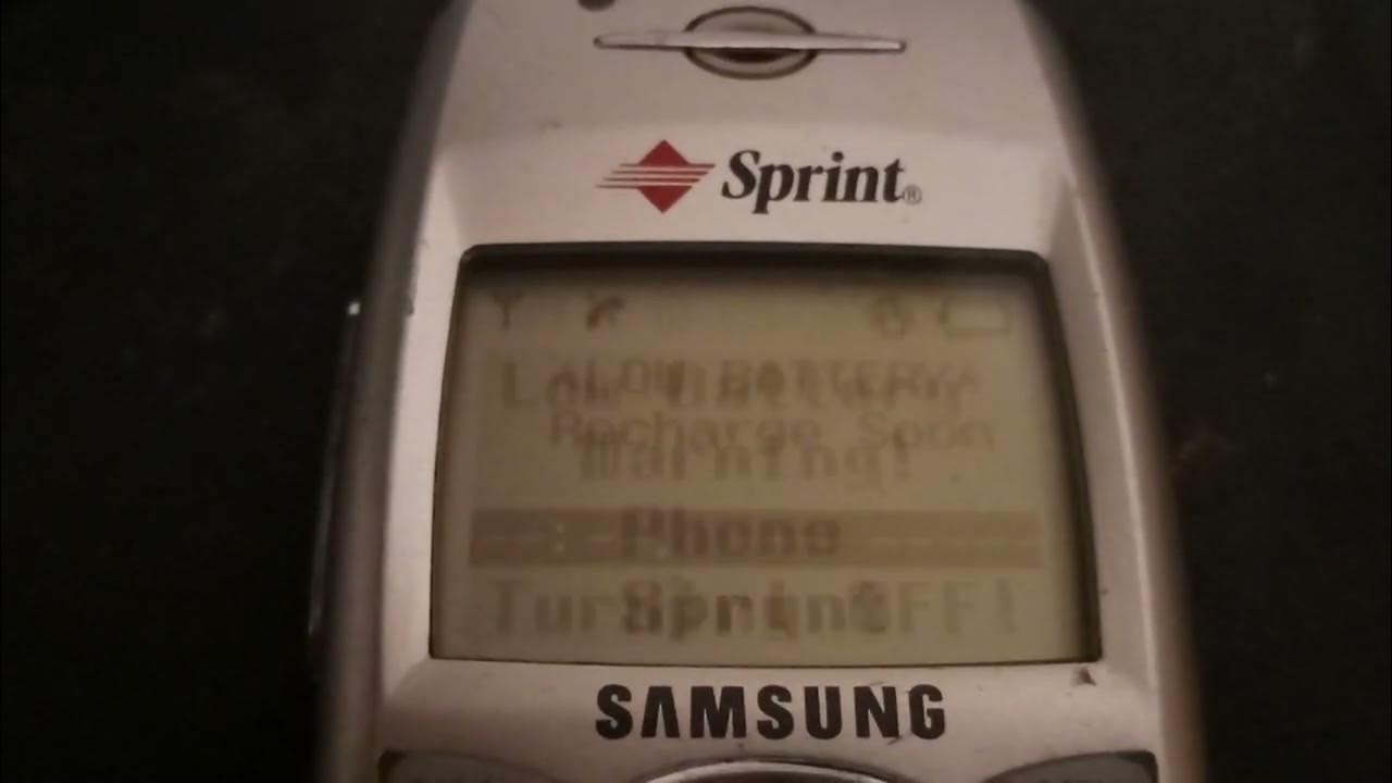 Samsung SPH-N240 - Low Battery and Power Down - YouTube