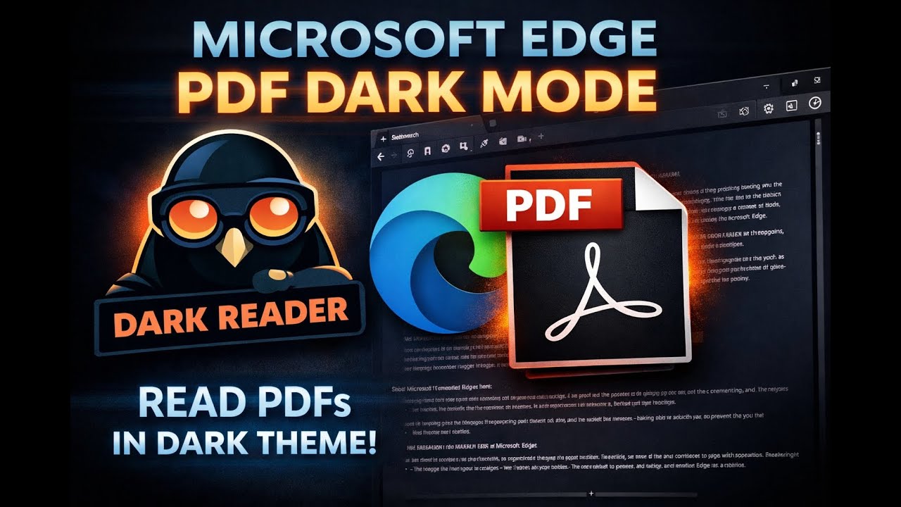 Microsoft Edge PDF Dark Mode – Read PDFs in Dark Theme - YouTube