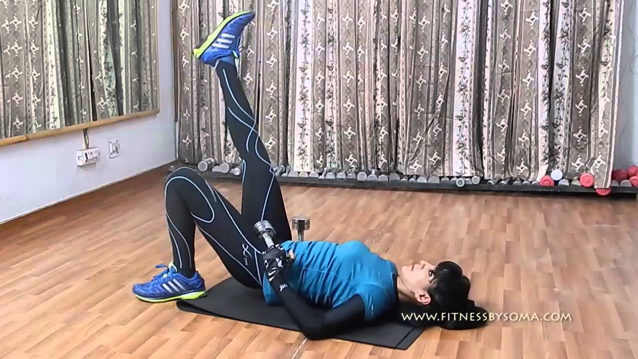 single leg raise with weight - YouTube