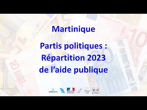 Martinique Partis politiques : Répartition 2023 de l’aide publique ...