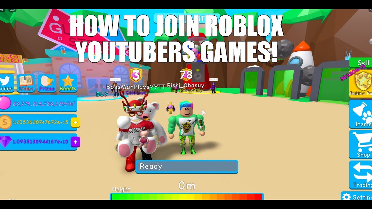 HOW TO JOIN ROBLOX YOUTUBERS GAMES! (BossManPlays and MORE) - YouTube
