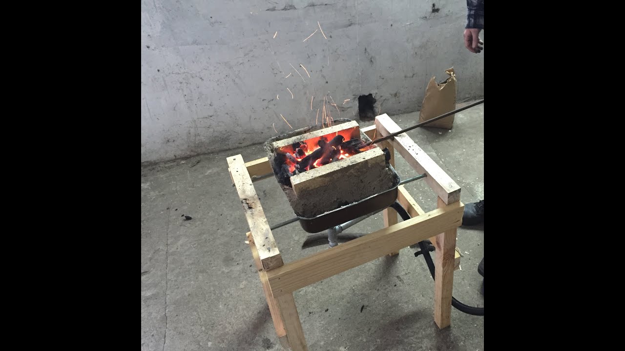 Making a simple blacksmith's forge - YouTube