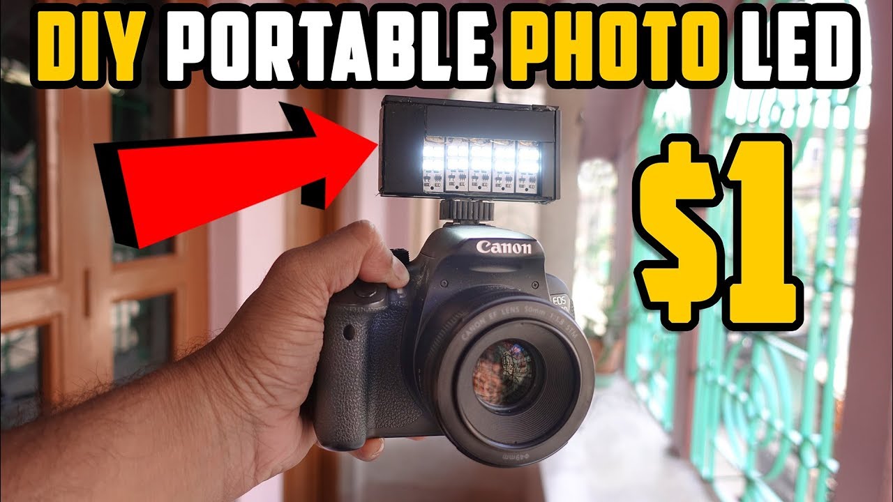 DIY Portable Rechargeable PHOTO LED LIGHT only $1 - using old mobile ...