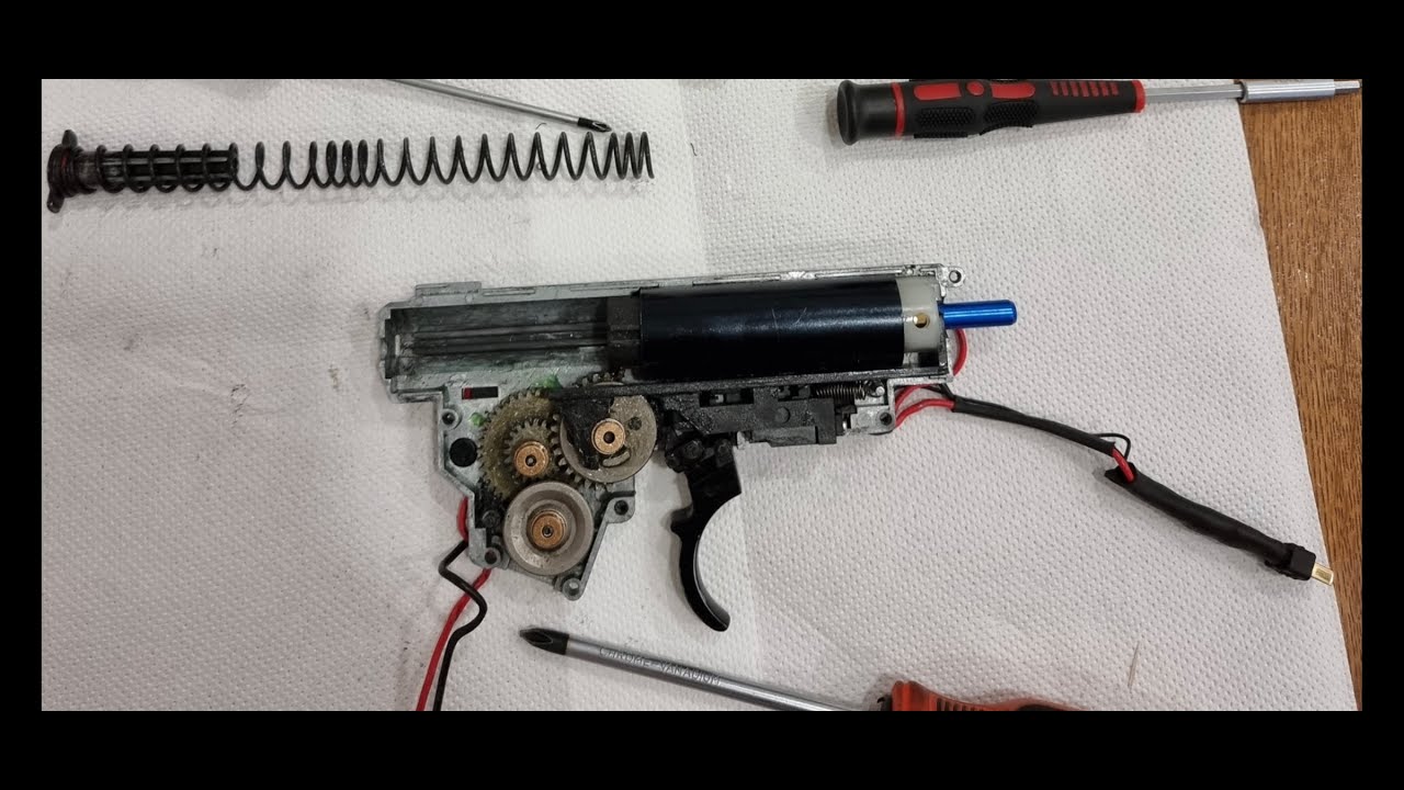 How to change AEG spring | v3 gearbox | Airsoft G36k - YouTube
