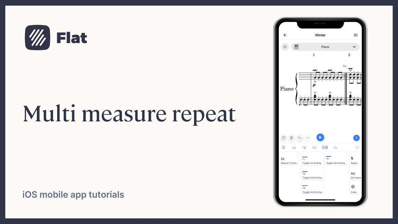Multi-measure repeat - Flat iOS tutorial - YouTube