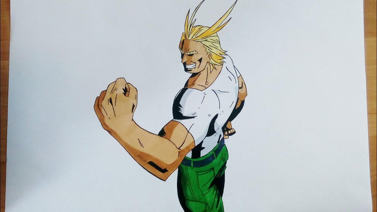 Speed Drawing - All Might (Boku no Hero Academia) - YouTube