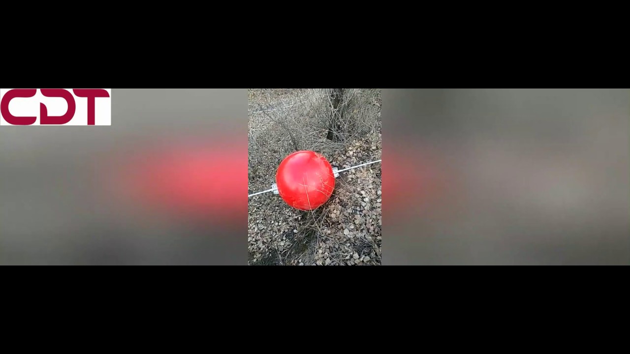 Red color Obstruction Warning Spheres for High Voltage Transmission ...