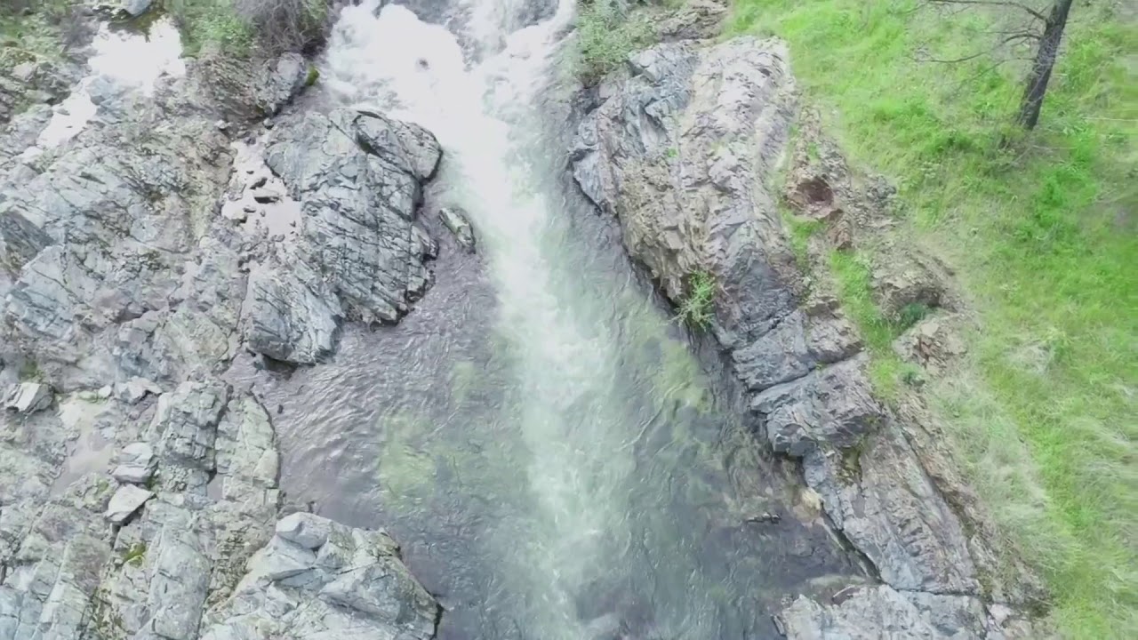 Drone view of Clear Creek, near Redding CA - YouTube