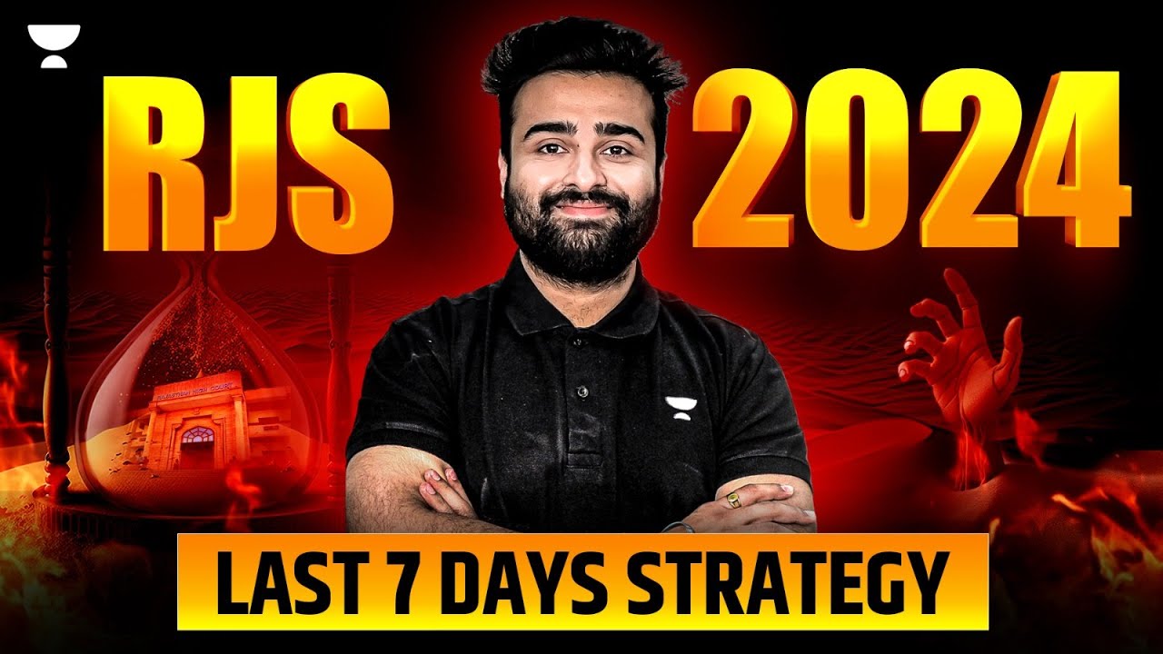 🚨Last 7 Days Strategy | How to Crack RJS 2024 | Vishal Singh - YouTube