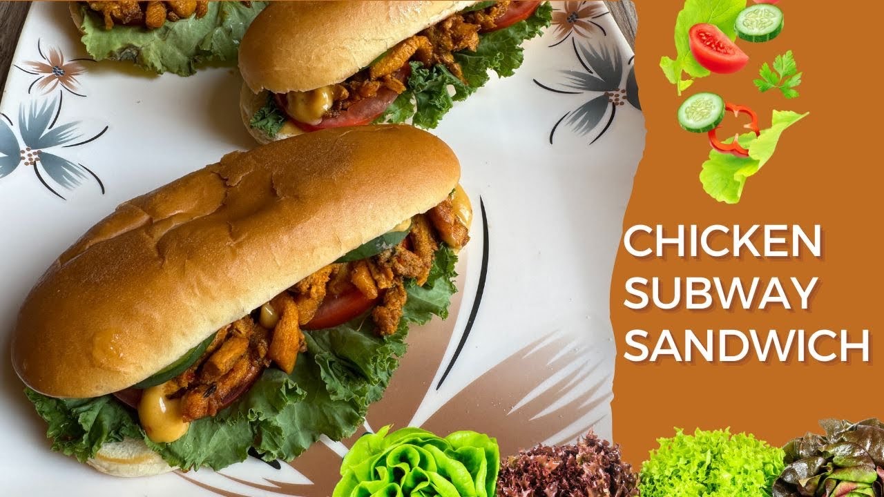 Chicken Subway Sandwich Recipe | How To Make Sandwich By Chatak Cooking ...