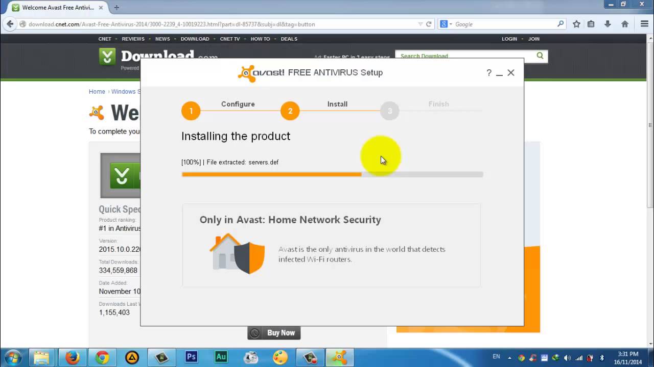 شرح كيفية تحميل وتنصيب برنامج افاست انتي فايروس Avast - YouTube