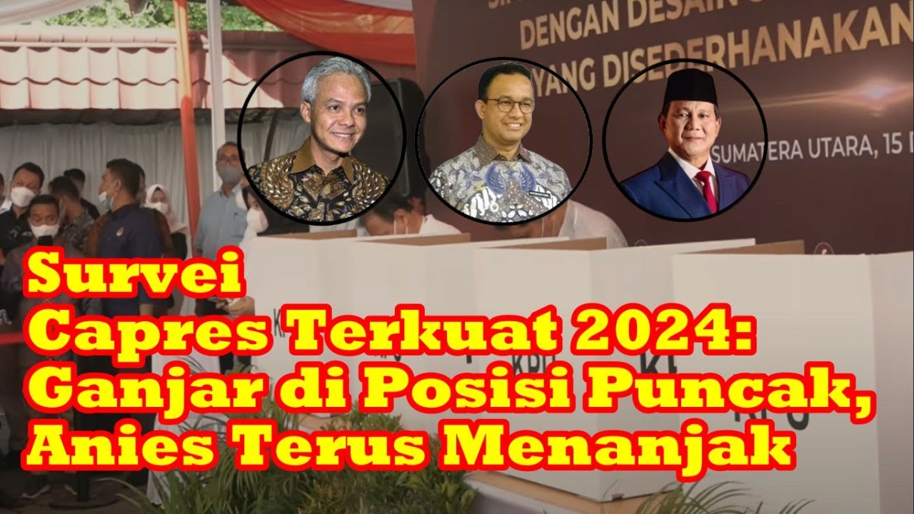 Survei Capres Terkuat 2024: Ganjar di Posisi Puncak, Anies Terus Menanjak - YouTube