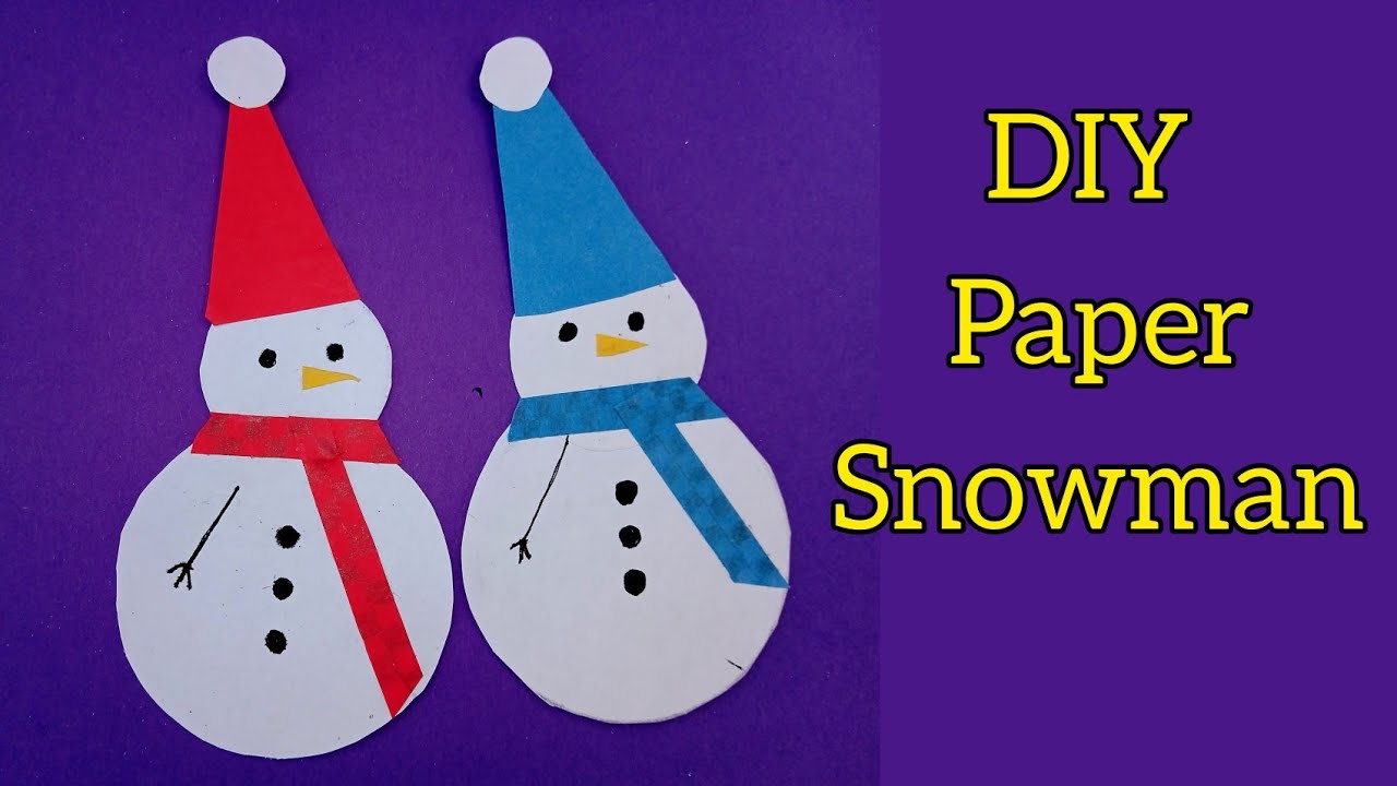 DIY Paper Snowman - Origami Snowman - Cheeky Cheeky Craft - YouTube