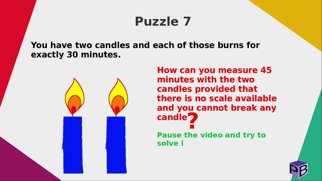 Candle Puzzle | Math Puzzle | Campus Interview - YouTube