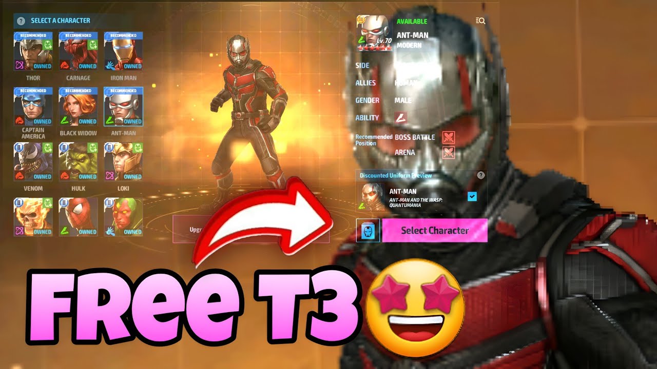 Free t3 character 😲| T3 Guide quest is coming back | marvel future ...