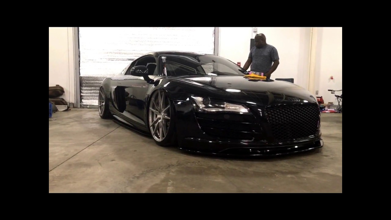 Bagged Audi R8 V10 - YouTube