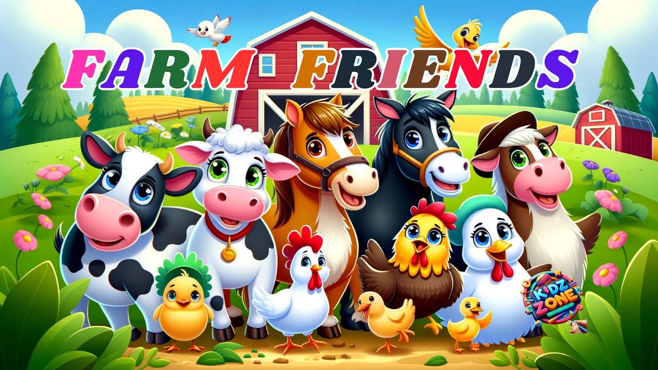Farm Animals : Learn Farm Animals Sound , Names, and Vocabulary - YouTube
