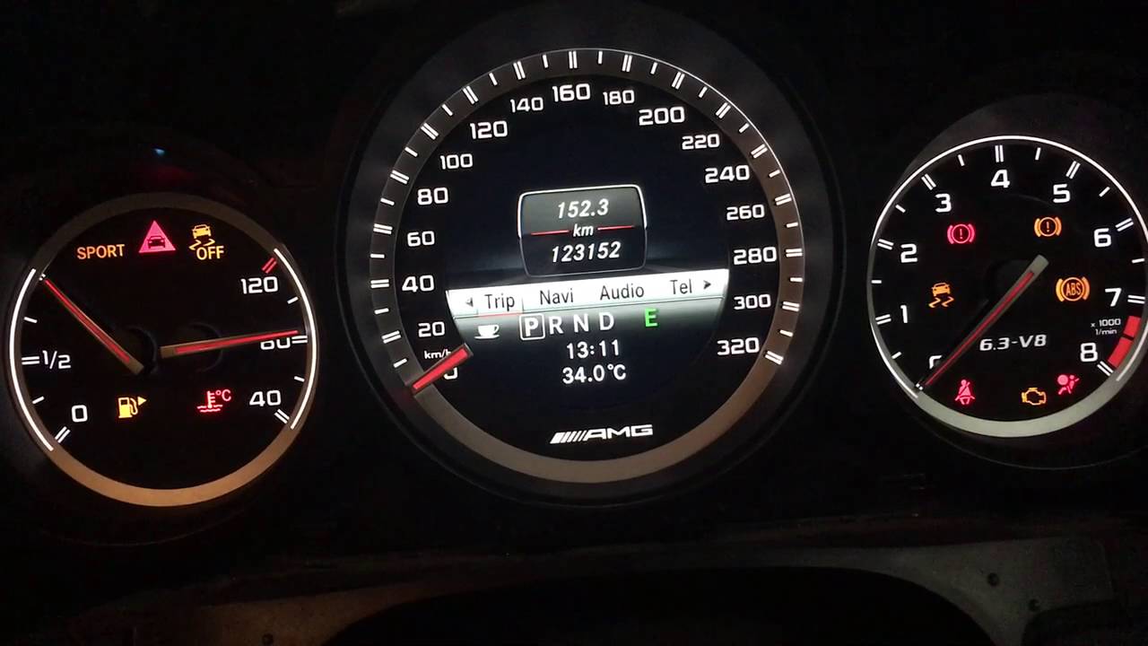 W204 FL 2011 C180 retrofit C63 AMG Instrument Cluster IC - YouTube