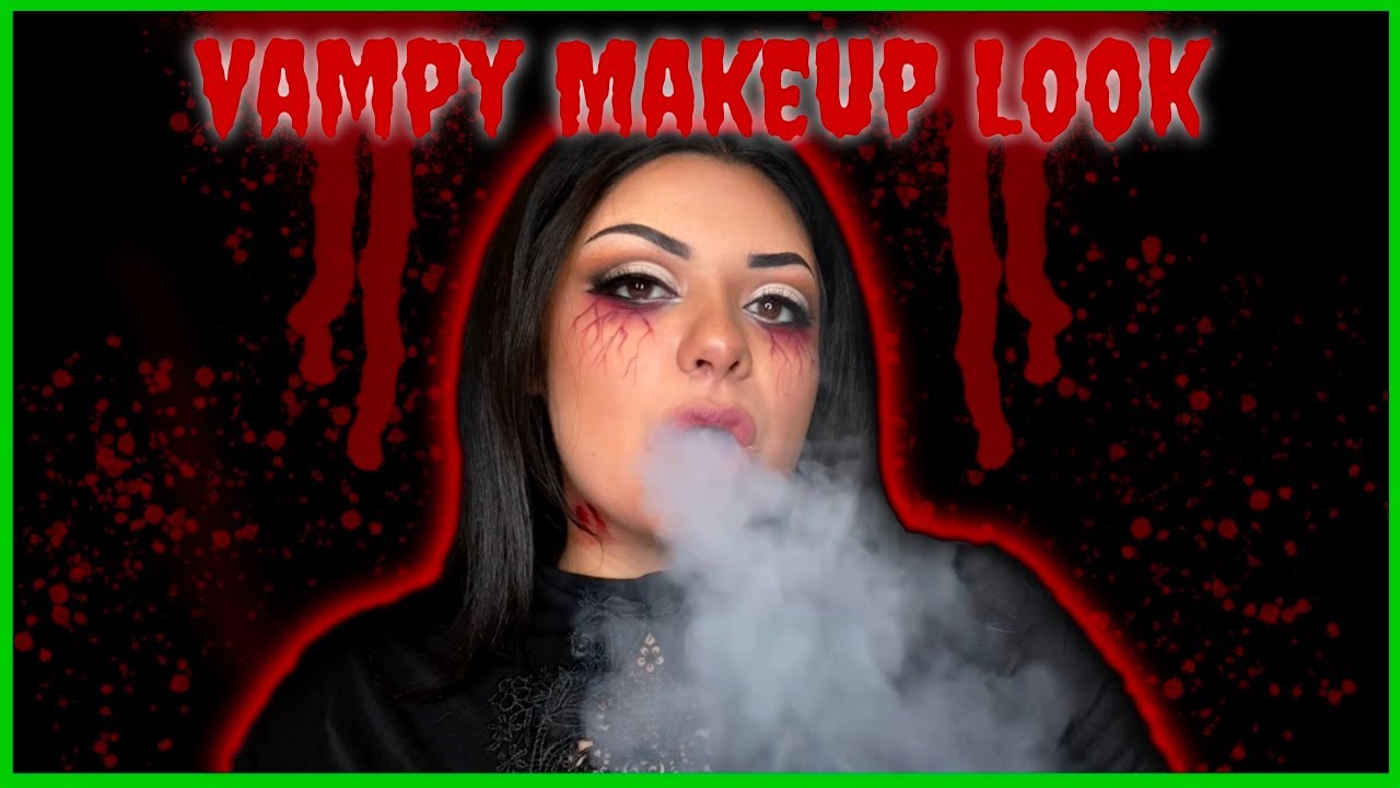 VAMPY HALLOWEEN MAKEUP LOOK 👻🎃🖤🧡 - YouTube