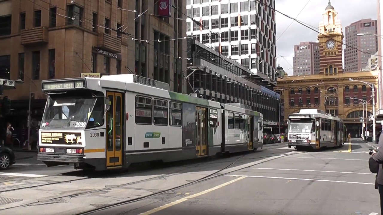 Melbourne Trams Elizabeth St Sir Robert Risson Tram Terminus 2013 - YouTube