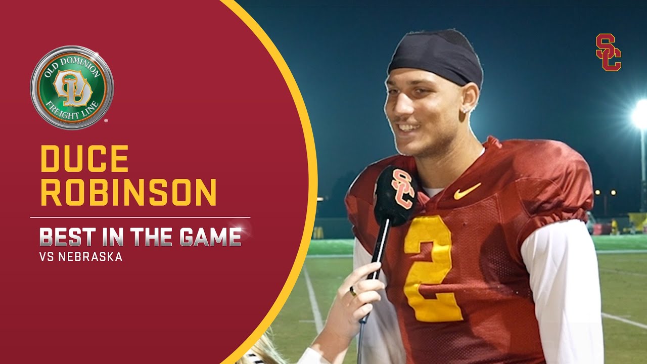 USC WR Duce Robinson on his career-high performance, prep for UCLA ...