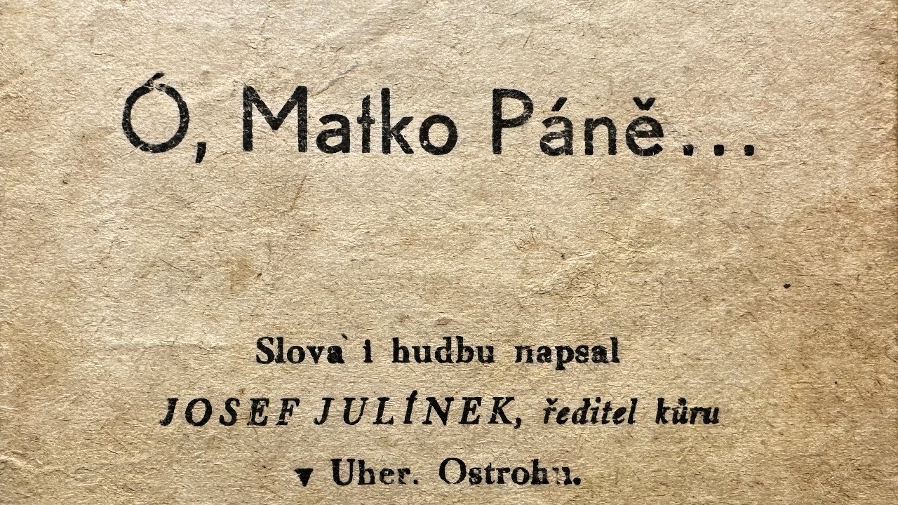 Ó, Matko Páně - mariánská píseň - YouTube