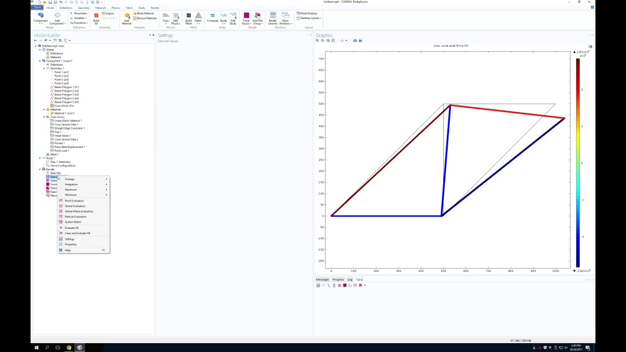 COMSOL Multiphysics - Truss Analysis - YouTube