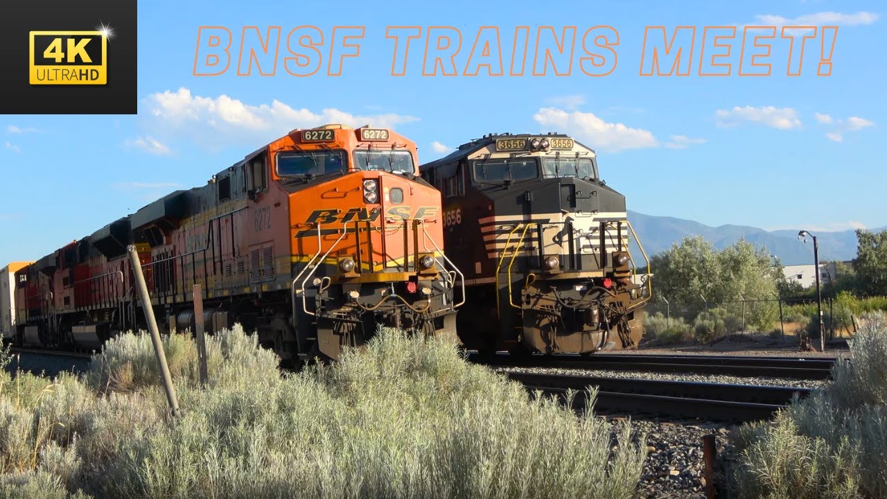 [4K] BNSF Two Train Meet! - YouTube