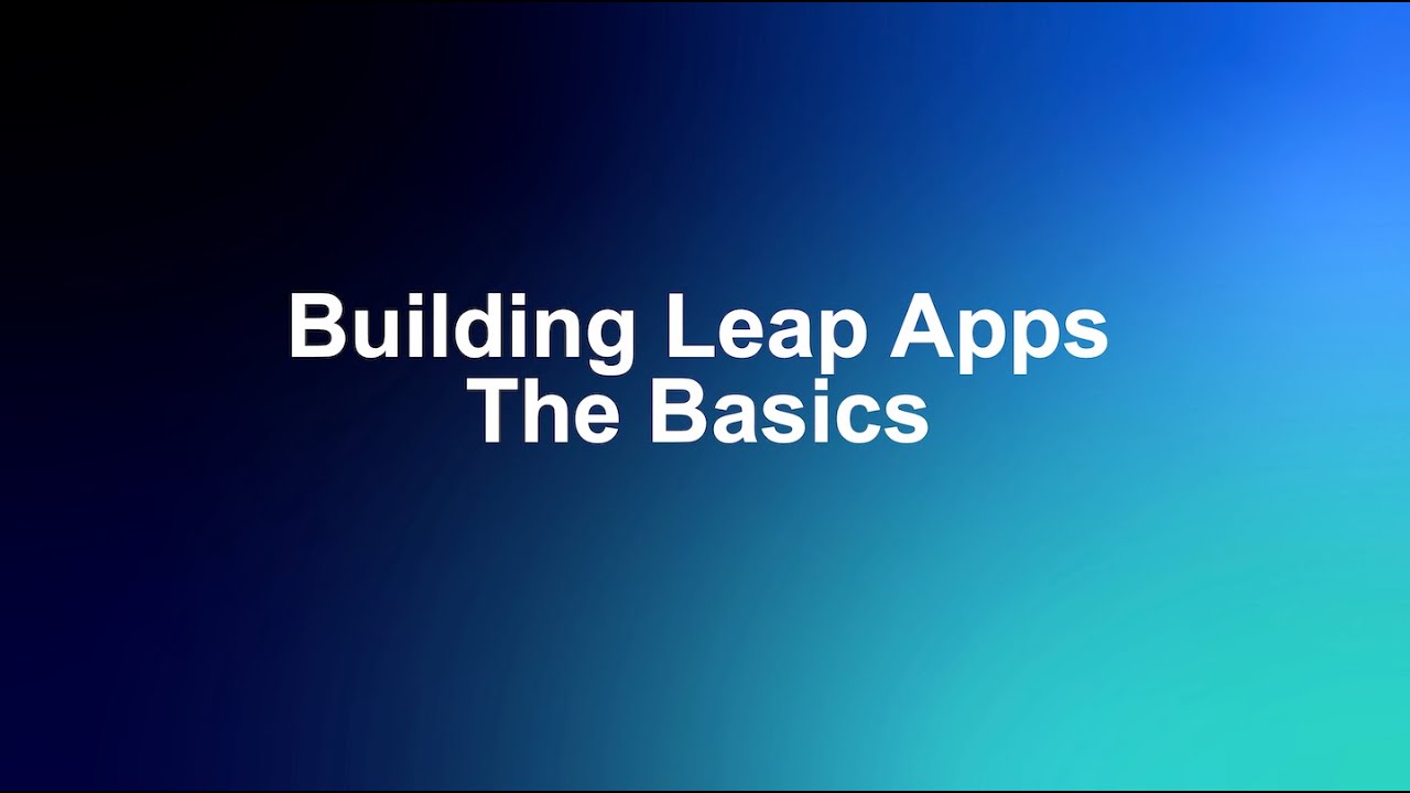 Building Leap Apps - The Basics - YouTube