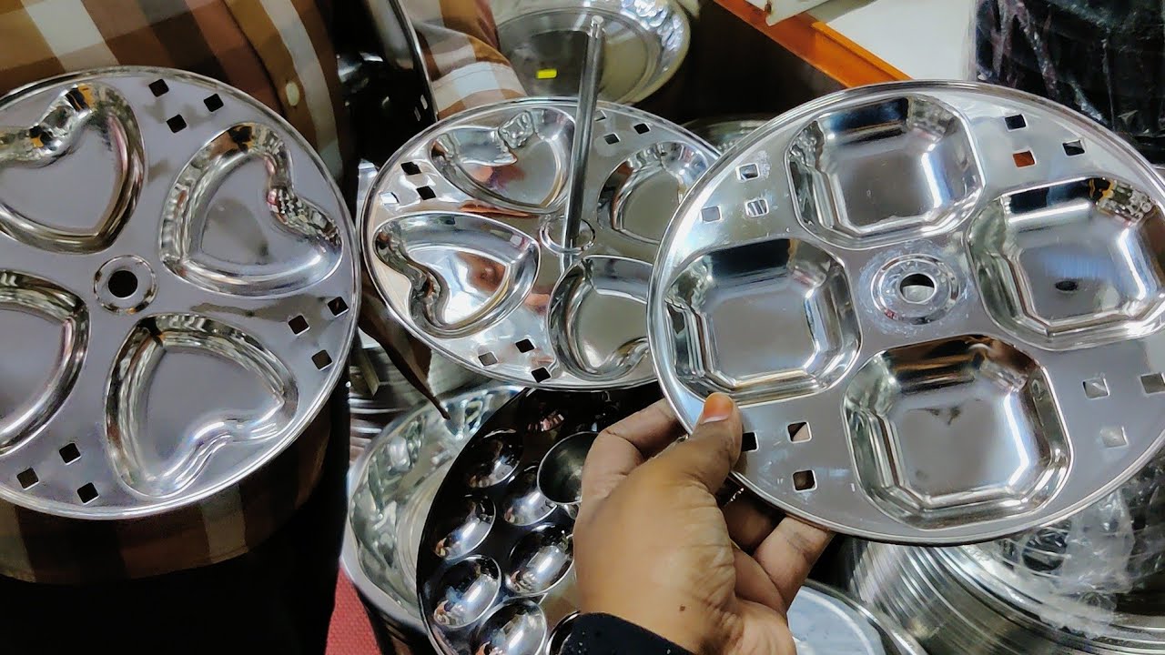 Kitchen Stainless steel idly pathiram containers Kadai set Oil Bottle ...