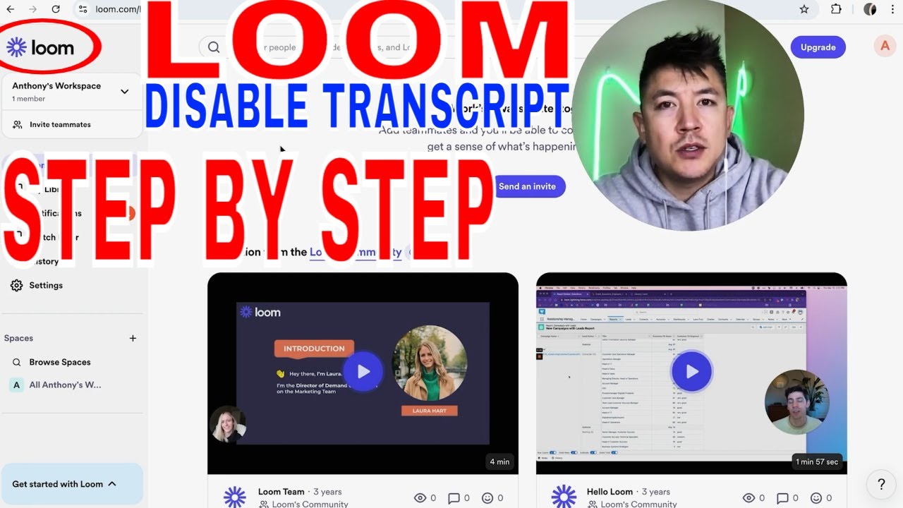 How To Turn Off Loom Video Transcript Access 🔴 - YouTube