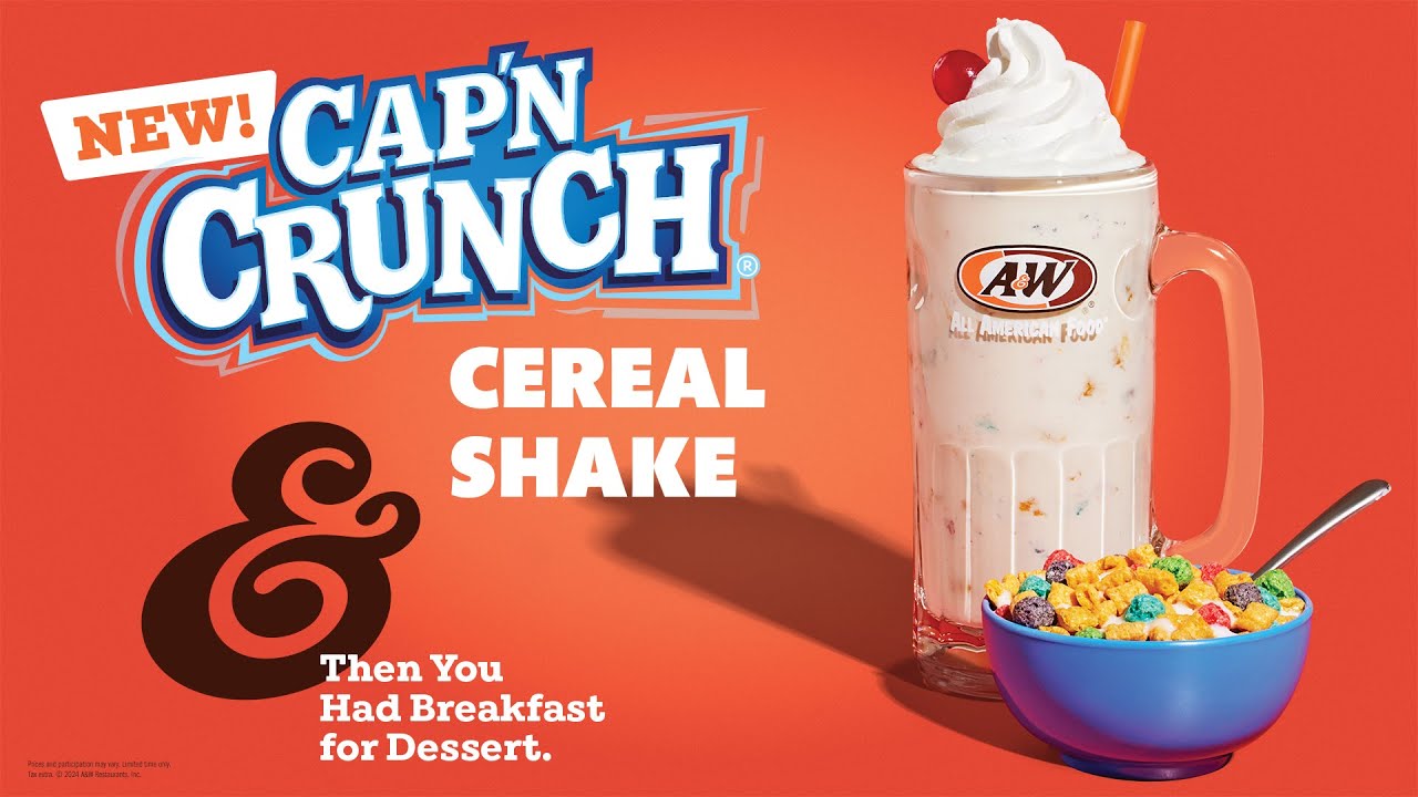 Cap'n Crunch® Cereal Shake | A&W Restaurants - YouTube