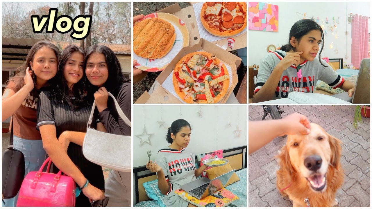 Vlog 🌱 Hanging Out With Friends, College Study, Walking Coco, Netflix ...
