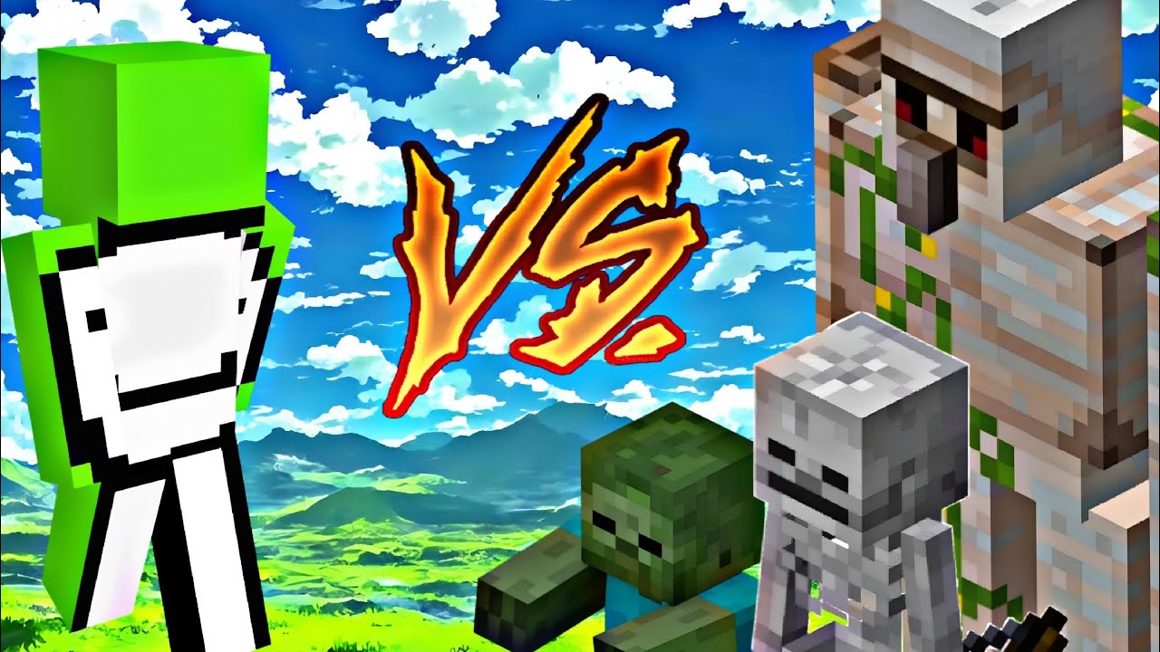 Dream vs all mobs #minecraft #dream #vs #viralvideo #creator creat ...