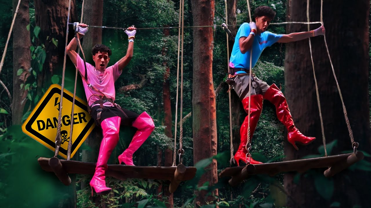 HIGH HEELS OBSTACLE COURSE - YouTube