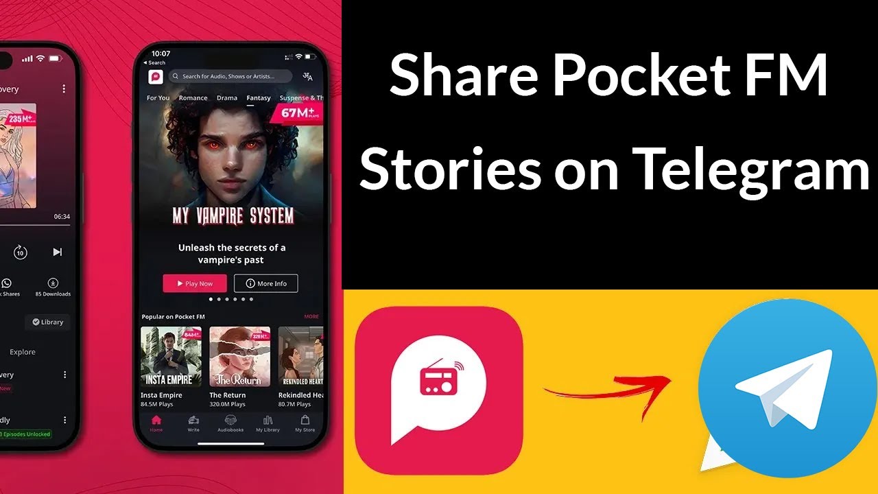 How to Share Pocket FM Stories Series on Telegram App? - YouTube