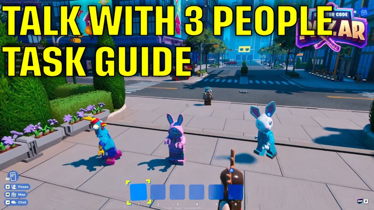 How to "Talk with 3 People" Tour Guide Task Lego Fortnite Brick Life ...