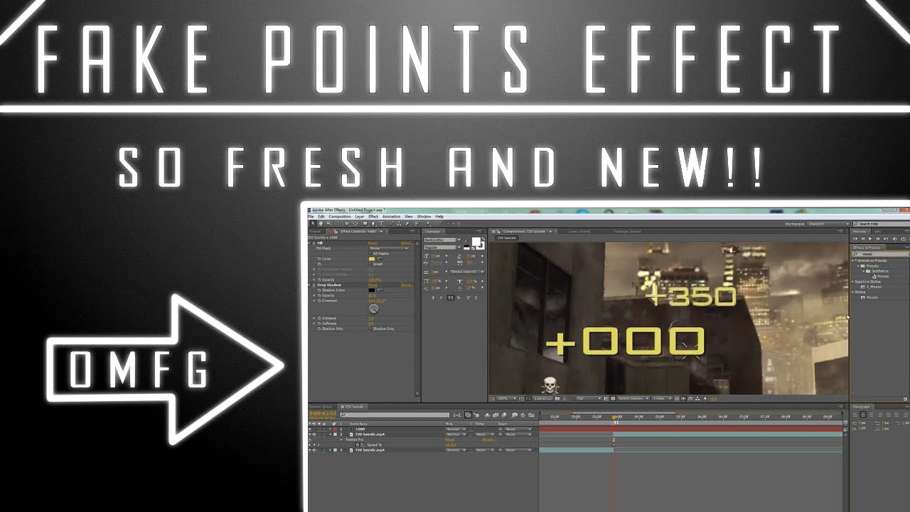 After Effects: Fake Points Effect [OMFG] | FNT + Download! - YouTube