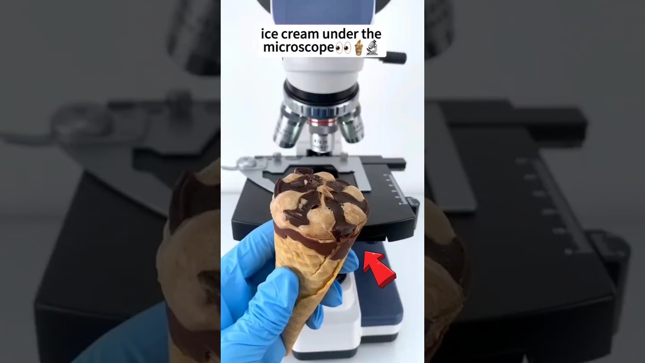 😱ice cream ని microscope కింద పెడితే ఎలా కనిపిస్తుంది👀#youtubeshorts # ...