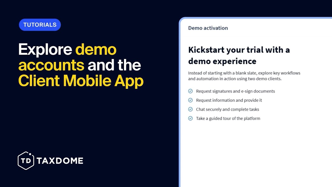 Explore demo accounts and the Client Mobile App - YouTube
