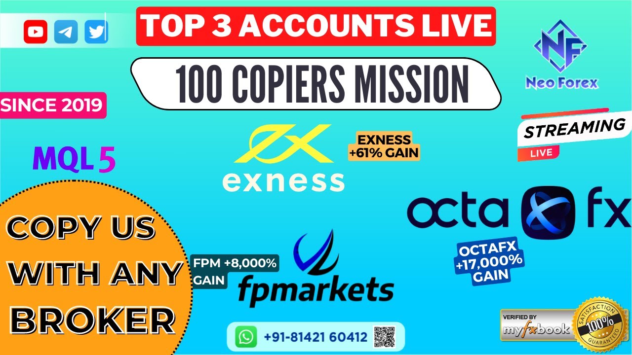 🔴LIVE Forex Trading in Copy Trading Master Accounts #exness +61% # ...