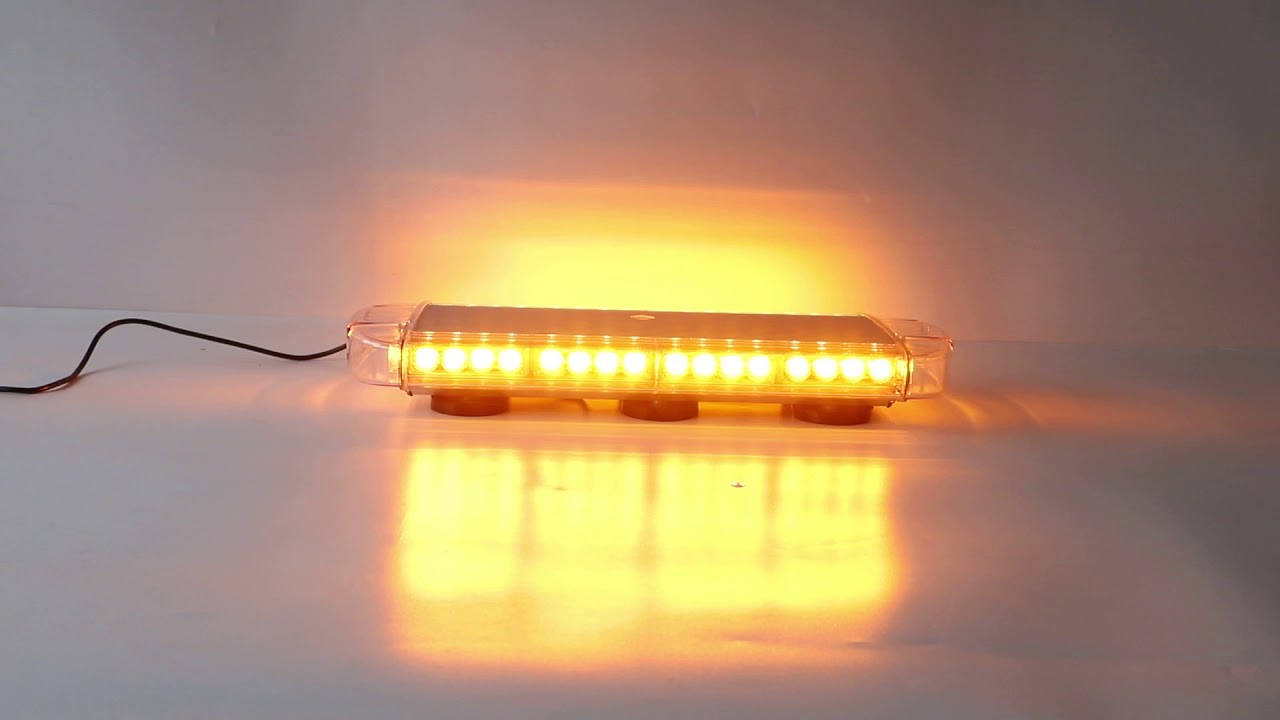 22" 40 LED Strobe Light Bar Warning Emergency Mini Rooftop Yellow 12 ...